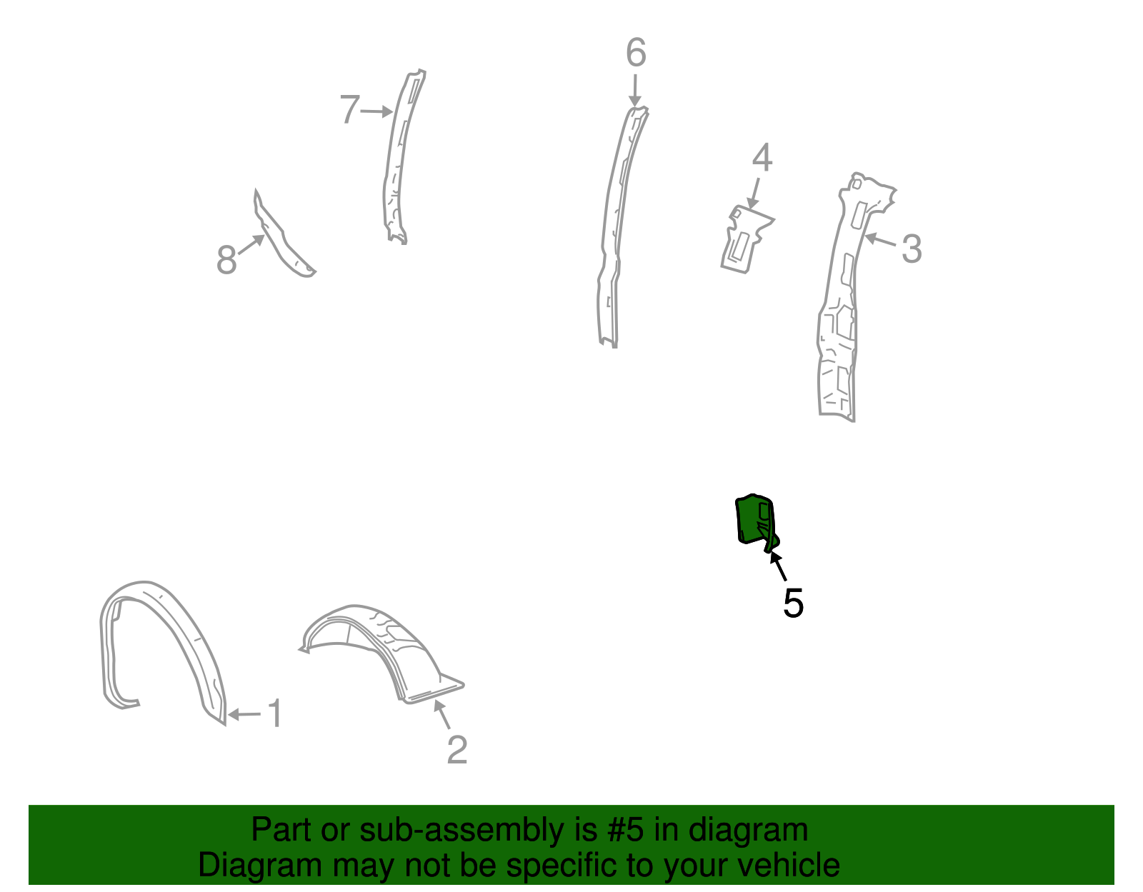 15023937 - Body Lock Pillar Reinforcement 1996-2025 GM | Gateway Buick ...