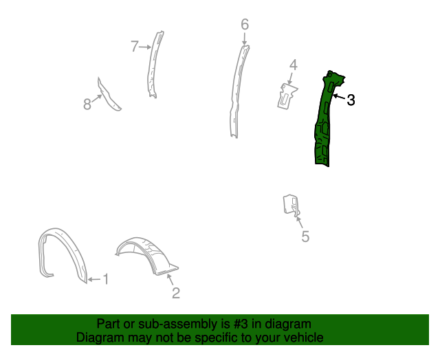 1996-2023 GM Pillar 84240687 GM | GMPartsDirect.com