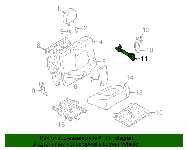 Hyundai - 89591-26100-GK - Recline Knob - 2001-2004 Hyundai Santa Fe ...