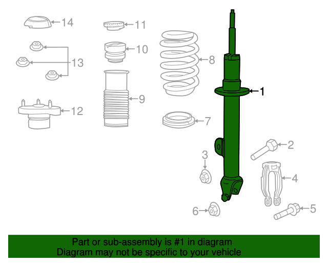 2011-2021 Mopar Shock Absorber 68544265AA | TascaParts.com