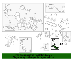 2011-2021 GM Turbocharger Coolant Feed Pipe 55568031 | OEM Parts Online