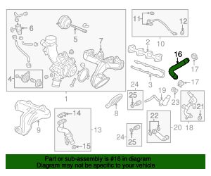2011-2021 GM Engine Oil Cooler Coolant Inlet Hose 55596898 GM ...