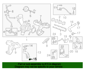 2011-2021 GM Turbocharger Oil Return Pipe Seal 55569840 GM ...