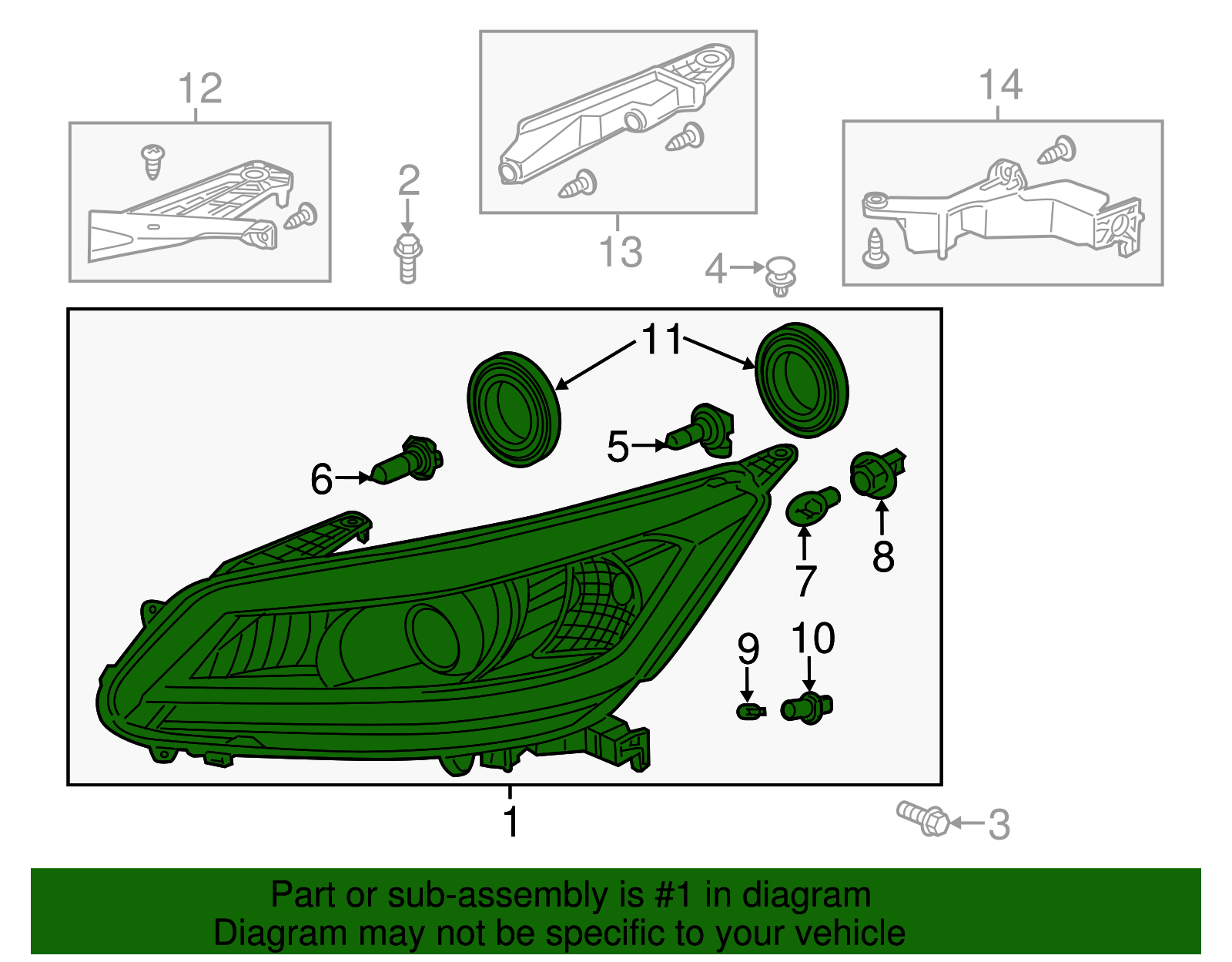 33100-T2A-A82 - 2016-2017 Honda Accord - Headlamp Assembly | Genuine ...