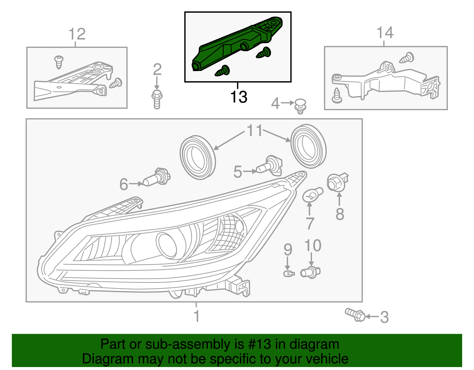 OEM 2013-2015 Honda Accord Repair Bracket 06150-T2A-A11 | Honda ...
