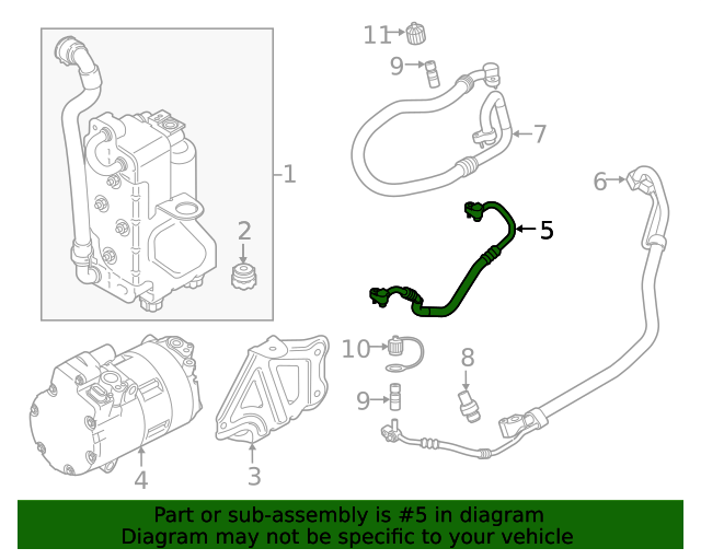 Genuine BMW 64-53-9-354-588 | Pressure Hose | FREE Shipping on Most ...