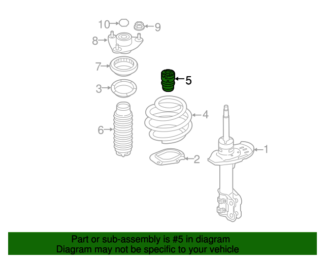 Genuine Strut Bumper for 2012-2017 Hyundai Azera | Part# 54626-3R000 ...
