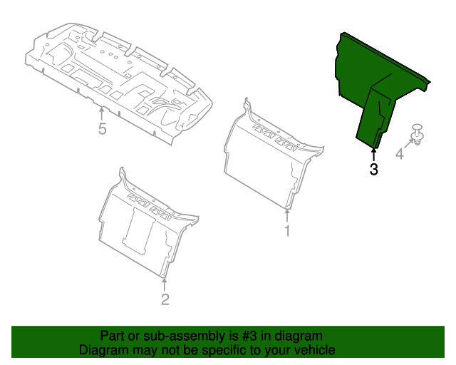 Genuine BMW 51-47-7-301-067 | Partition Panel | FREE Shipping on Most ...