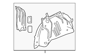 2018-2022 GM Rear Passenger Side Wheelhouse Inner Panel 84757463 ...