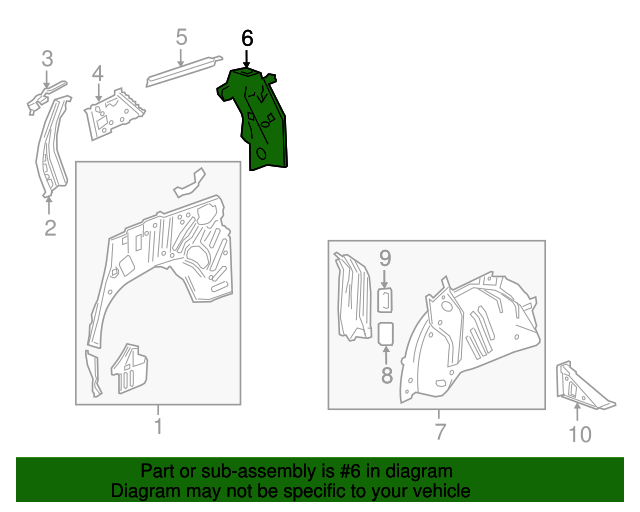 84378938 - Driver Side Back Body Pillar Inner Upper Panel 2018-2024 ...
