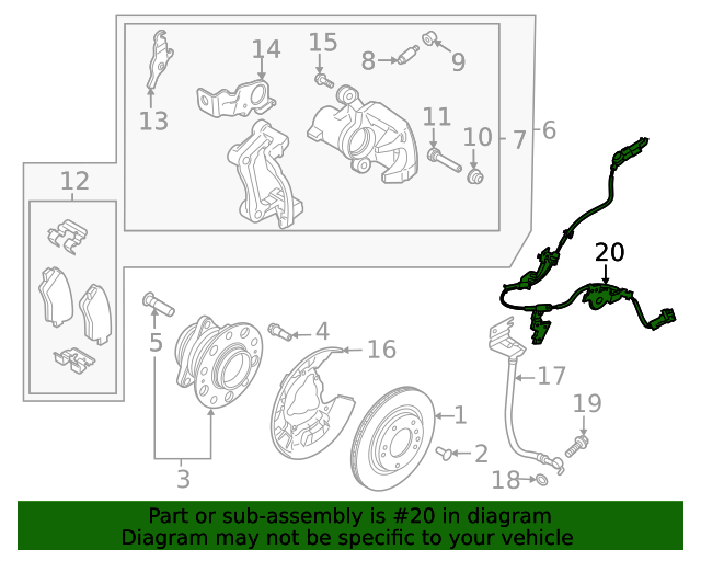 58960-P2200 - Rear Speed Sensor - 2021-2024 Kia Sorento | Kia Auto Parts