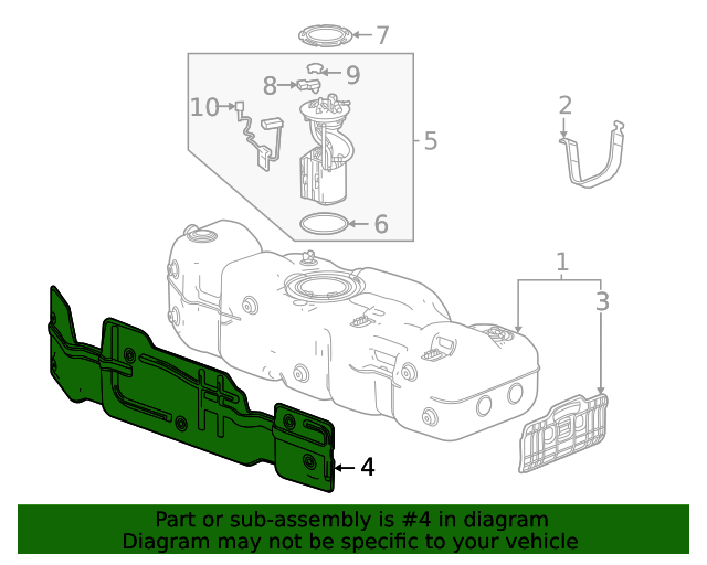 2021-2023 GM Fuel Tank Heat Shield 84449894 GM | GMPartsDirect.com