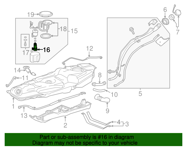 23220-0P101 - Fuel Pump 2013-2018 Toyota RAV4 | Group 1 Auto Parts