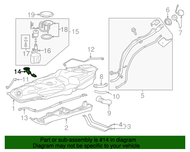 83320-09140 - Fuel Gauge Sending Unit 2009-2018 Toyota RAV4 | Ourisman ...