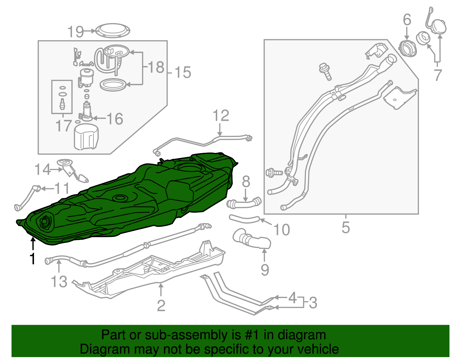 2013-2018 Toyota RAV4 Fuel Tank 77001-0R060 | OEM Parts Online