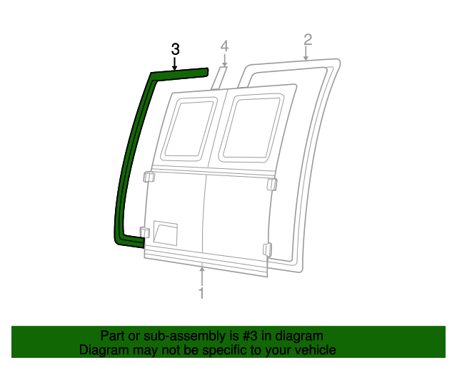 1992-2014 Ford OEM NEW 1992-2014 Ford E150 E250 E350 SD LH Rear Door ...