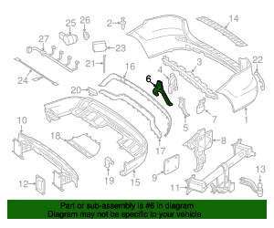 166-885-26-22 - Bumper Cover Bracket 2012-2019 Mercedes-Benz ...