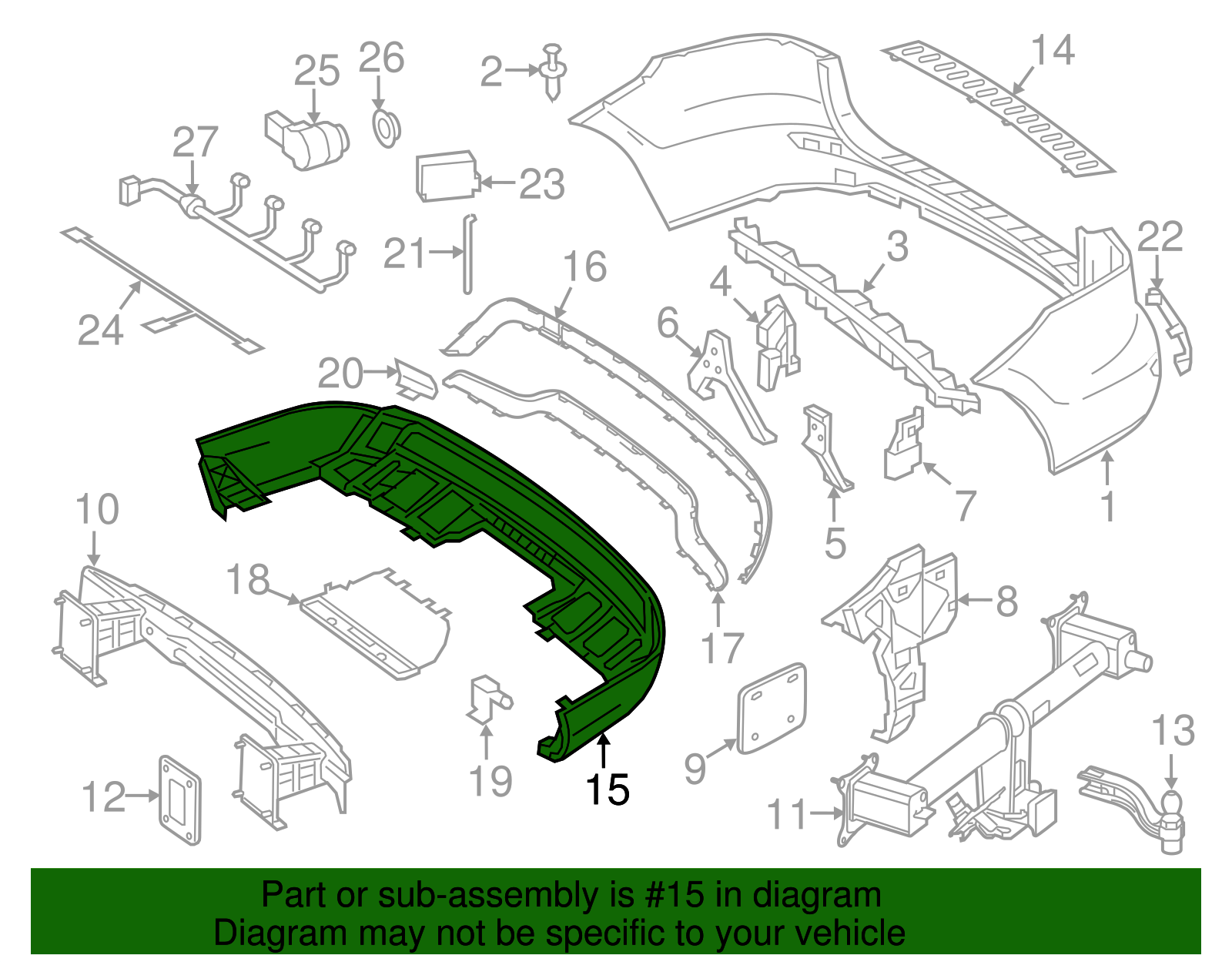 Genuine OEM Lower Cover | 166-880-44-40-9999 | Fits Select 2012-2015 ...