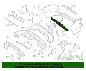 2012-2015 Mercedes-Benz Bumper Impact Absorber 166-885-01-65 ...