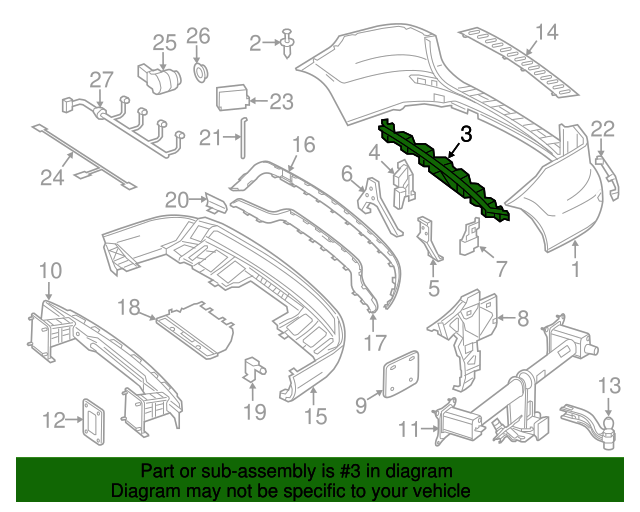 2012-2015 Mercedes-Benz Bumper Impact Absorber 166-885-01-65 ...