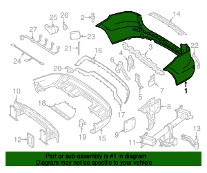 2012-2015 Mercedes-Benz Bumper Cover 166-885-06-25-9999 | MB OEM Parts