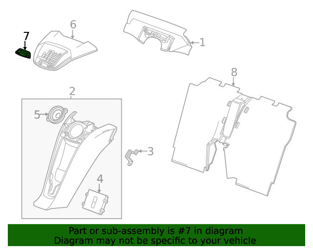 B-Pillar Upper Trim Applique 87816972 GM | GMPartsDirect.com