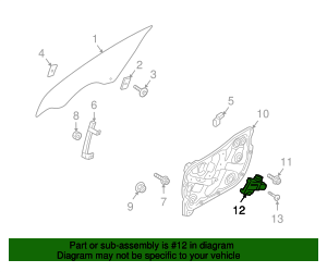 2010-2016 Hyundai Genesis Coupe Window Motor 82460-2M000 | OEM Parts Online