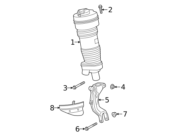2019-2024 Porsche Cayenne Air Spring 9Y0-616-040-E | OEM Parts Online