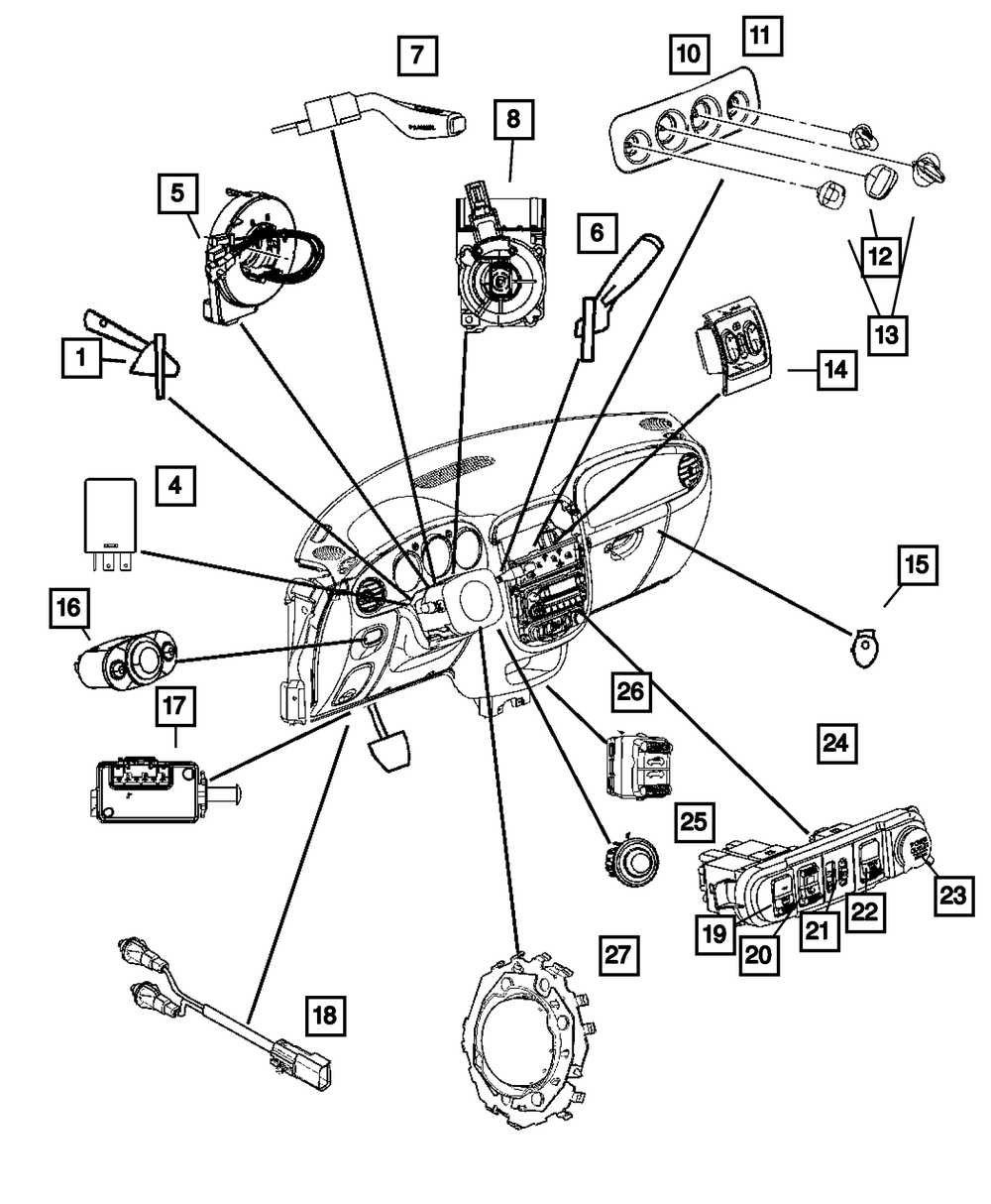 2001-2007 Mopar Ignition Switch 4793576AC | Mopar eStore