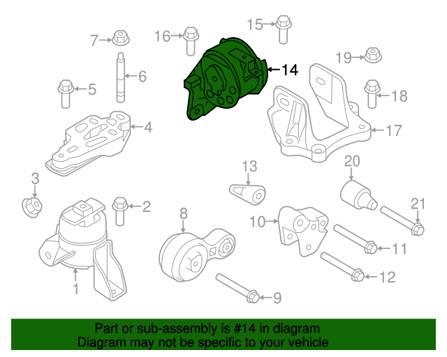 2010-2012 Ford Automatic Transmission Mount BE5Z-6038-B | QuickParts