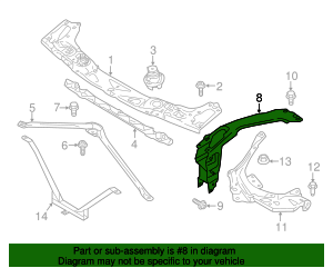 2014-2024 Mini Cooper Latch Support 51-64-7-307-873 | Mini Parts Direct