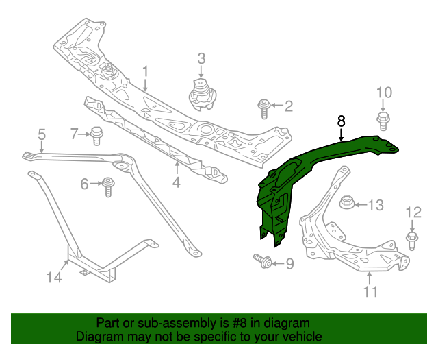 2014-2024 Mini Cooper Latch Support 51-64-7-307-873 | Mini Parts Direct