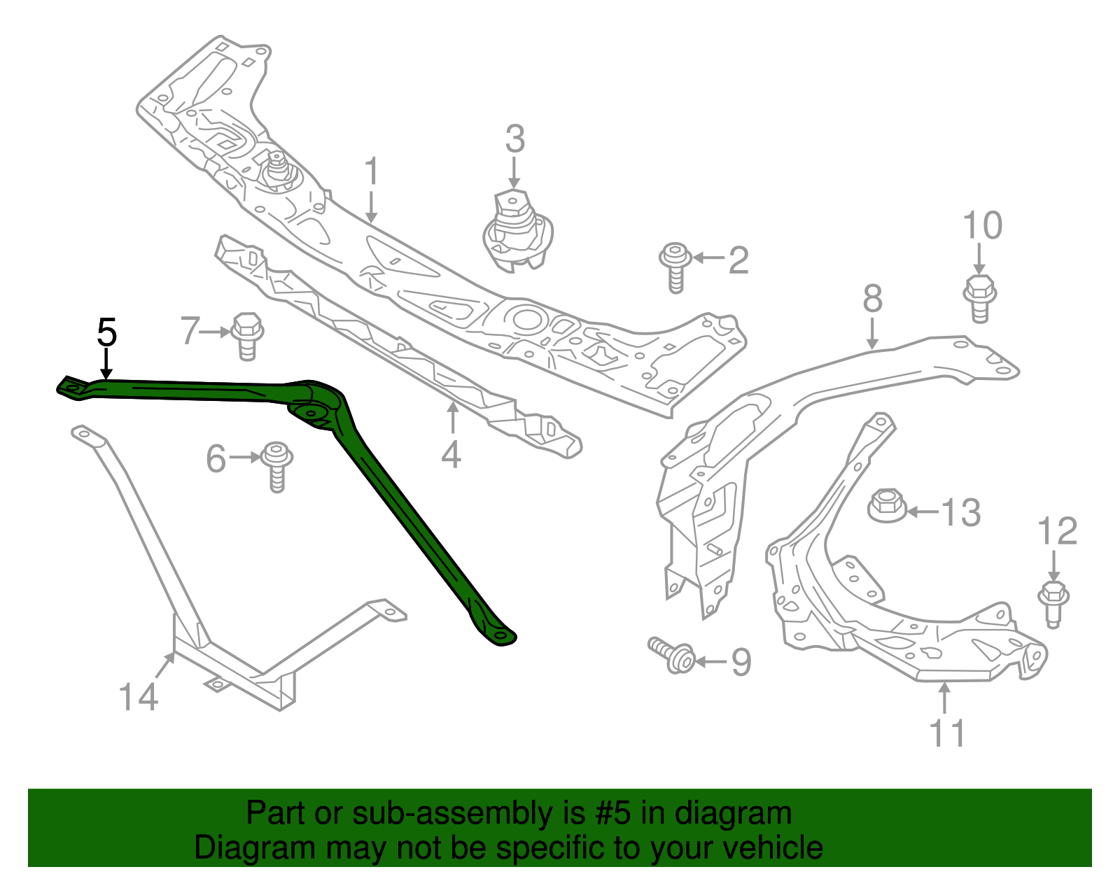 51-64-7-435-402 - Diagonal Brace 2016-2024 Mini Cooper | Braman BMW ...