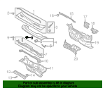 Genuine OEM Ford Part - Cowl Grille Retainer Clip W716266-S307 ...