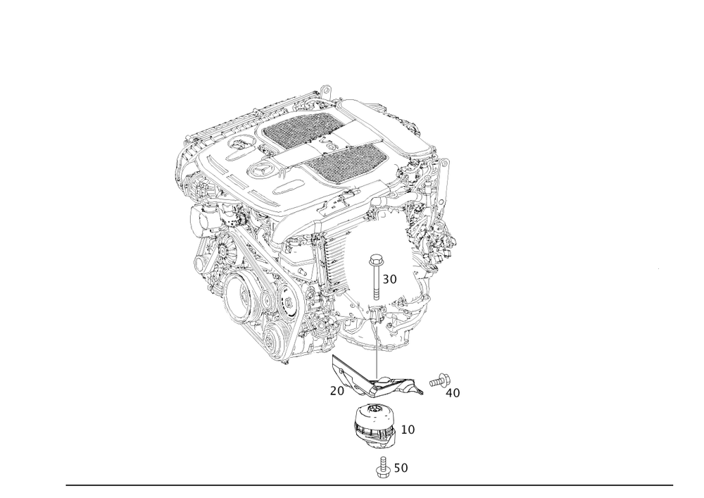 204-240-35-17 - Engine Mount 2010-2015 Mercedes-Benz | Mercedes-Benz ...
