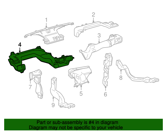 55085-74010 - Duct Sub Assembly Heate 2012-2015 Scion iQ | Longo Toyota ...