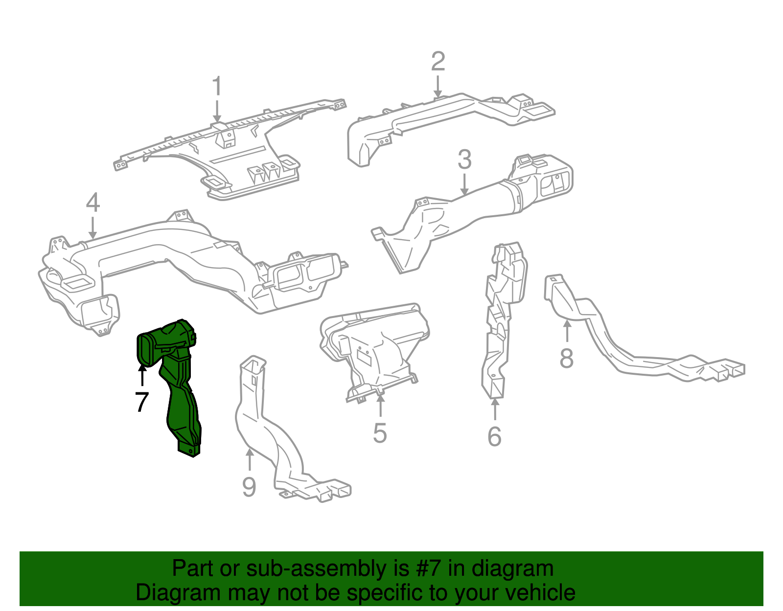 2012-2015 Scion iQ Side Duct 87201-74090 | Toyota Parts Center