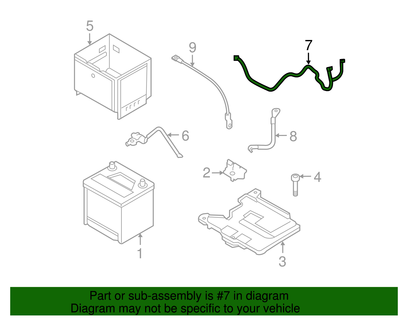 2012-2013 Hyundai Accent Positive Cable 91850-1R201 | QuirkParts