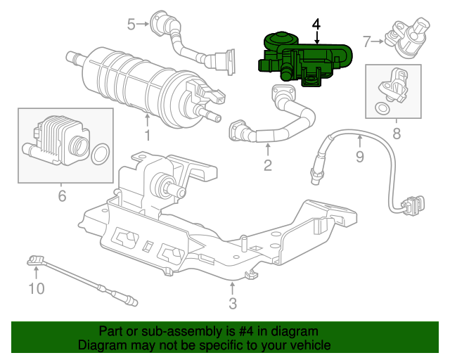 2014-2016 GM Vapor Canister Vent Valve 55593172 | GMPartsDirect.com
