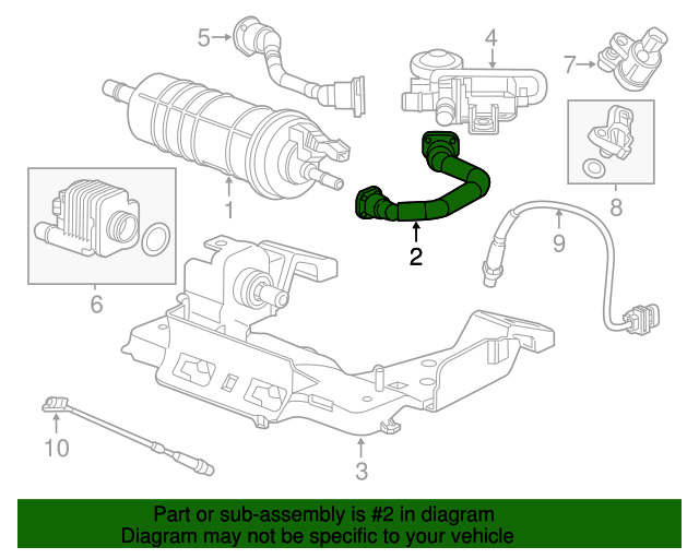 22788016 GM Vapor Canister Control Valve Vacuum Hose | GM Parts Store