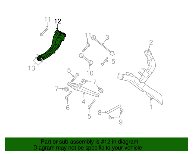 2007-2017 Jeep Trailing Arm - Driver's Side (LH) 5105927AB | TascaParts.com