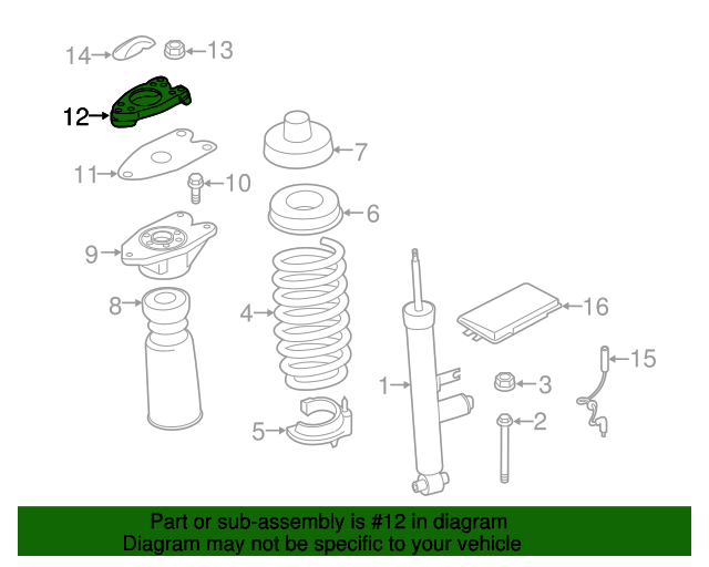Genuine BMW 31-31-2-284-779 | Shock Mount Adapter | FREE Shipping on ...