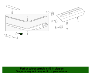 2011-2015 Chevrolet Camaro Quarter Panel Molding Nut 11611868 GM ...