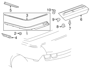 2014-2015 Chevrolet Camaro Primed Rear Window Upper Reveal Molding ...