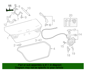 2018-2019 Toyota Camry Lift Cylinder 64530-06020 | OEM Parts Online