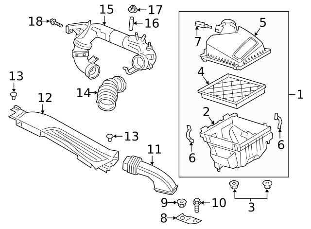 Genuine OEM Ford Part - Inlet Tube LX6Z-9C675-C | Genuine OEM Ford ...