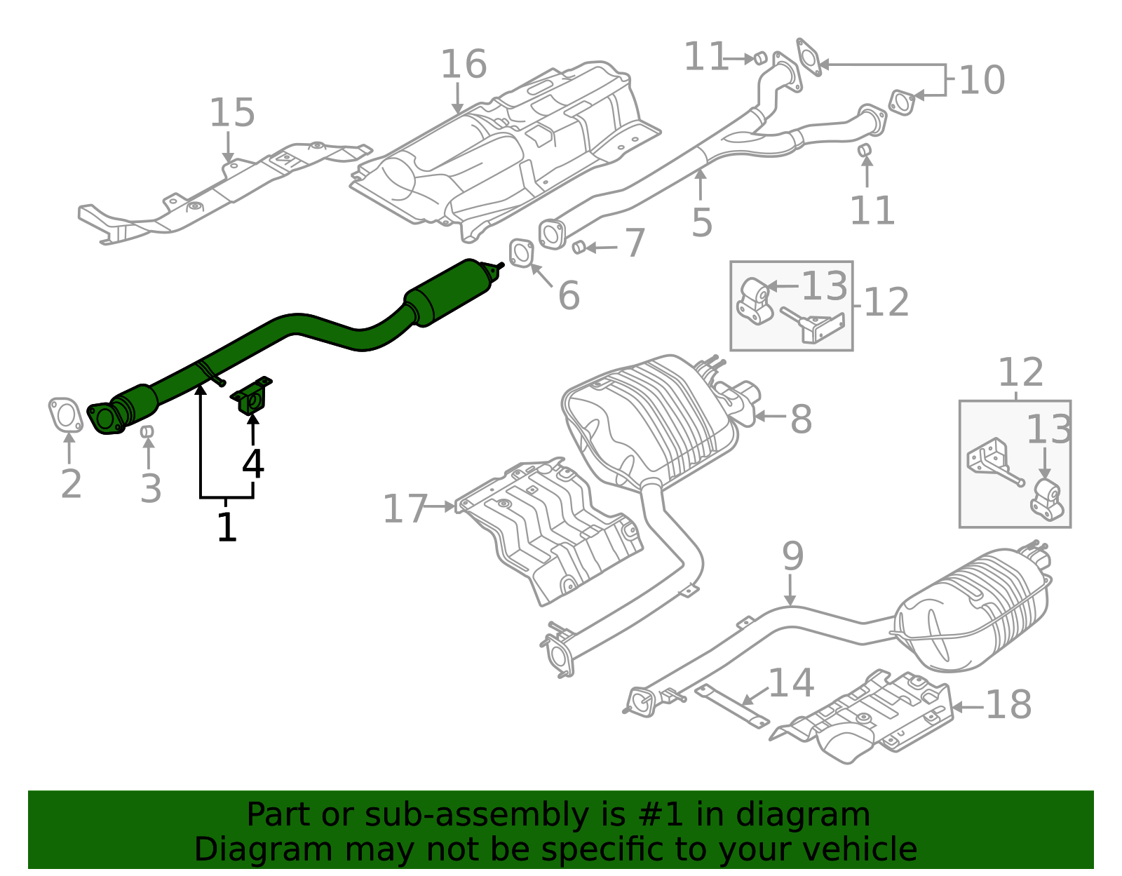 Hyundai - 28611-T1300 - Front Pipe - 2021-2024 Genesis G80 | OEM ...