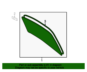 2012-2017 Toyota Camry Back Glass 64801-06120 | Toyota Parts Center