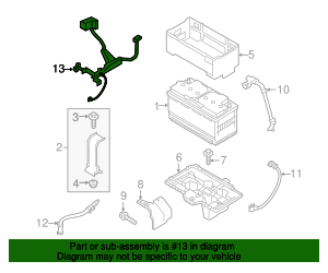 91850-A9513 - Battery Cable 2016-2018 Kia Sedona | Kia.Parts Store