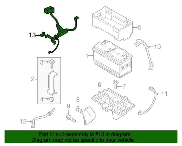 91850-A9610 - Battery Cable 2015-2016 Kia Sedona | Kia.Parts Store
